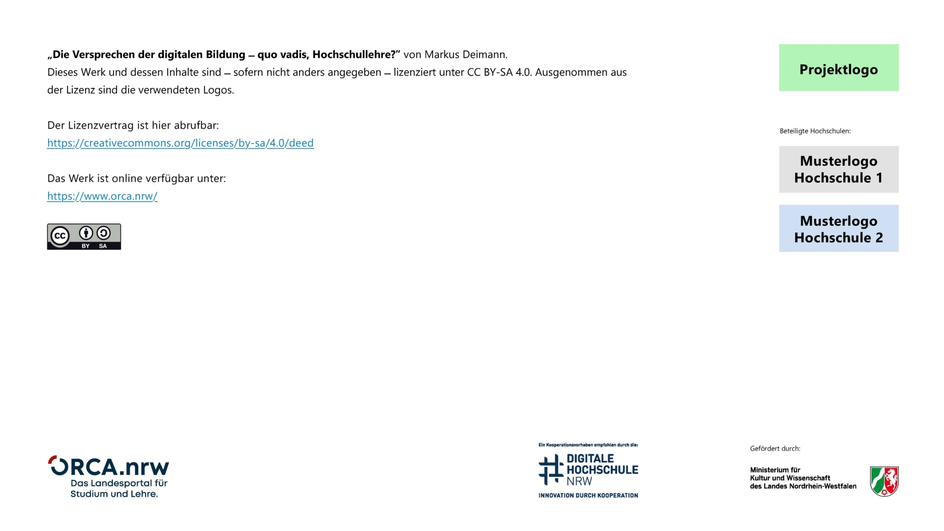 Materialien für die OER-Erstellung | ORCA.nrw